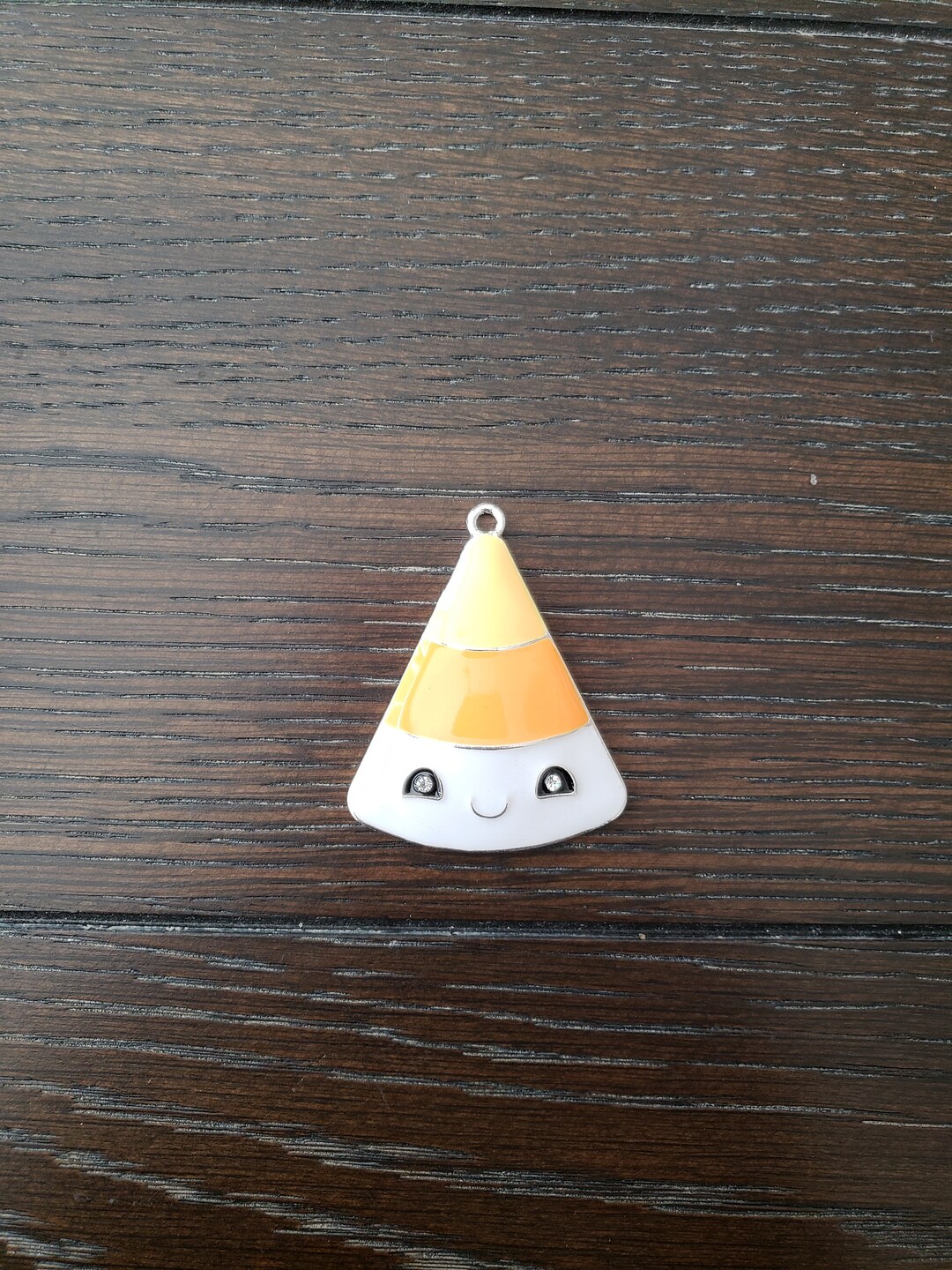 Halloween Candy Corn Pendant Chunky Bubblegum Bead Necklace / Key Chain ...