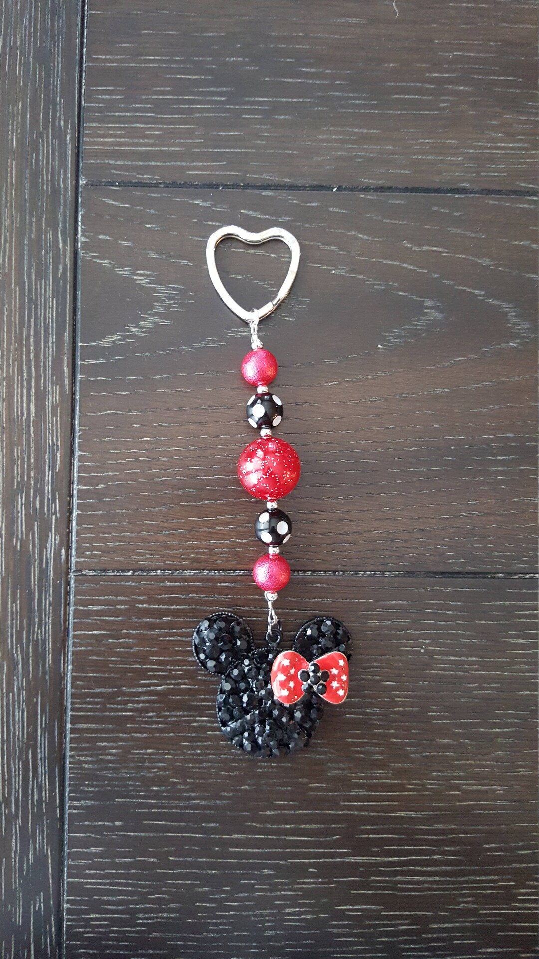 Minnie Mouse Inspired Key Chain / Zipper Charm / Backpack Bling / Purse ...