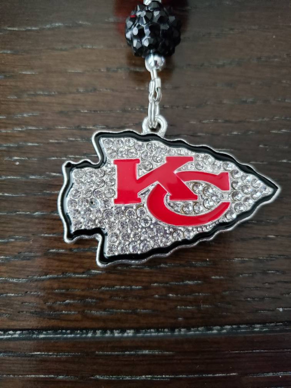Kansas City Chiefs Inspired Key Chain / Zipper Charm / Backpack Bling ...