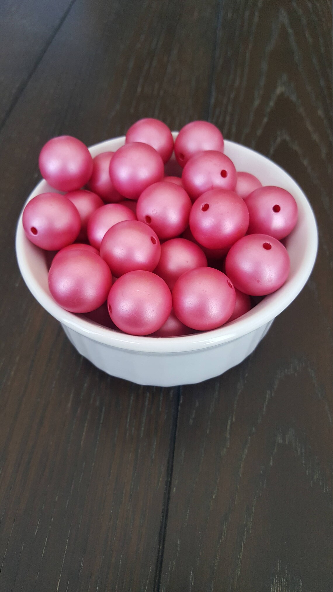 20MM Rose Red Color Acrylic Matte Beads Chunky Beads Bubblegum - Etsy