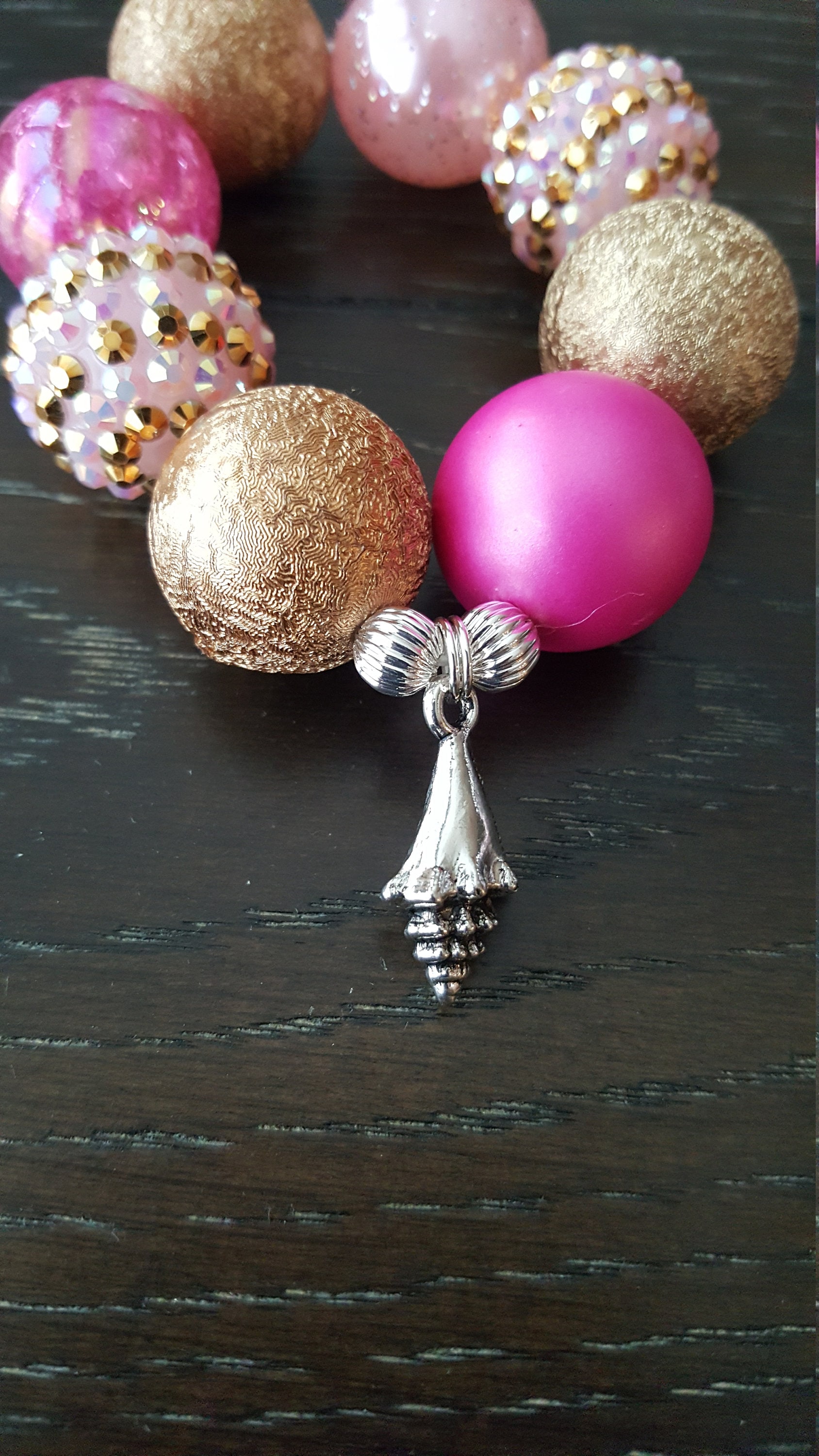 Moana Inspired Chunky Bubblegum Bead Necklace & Bracelet | Etsy