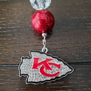 Kansas City Chiefs Inspired Key Chain / Zipper Charm / Backpack Bling ...