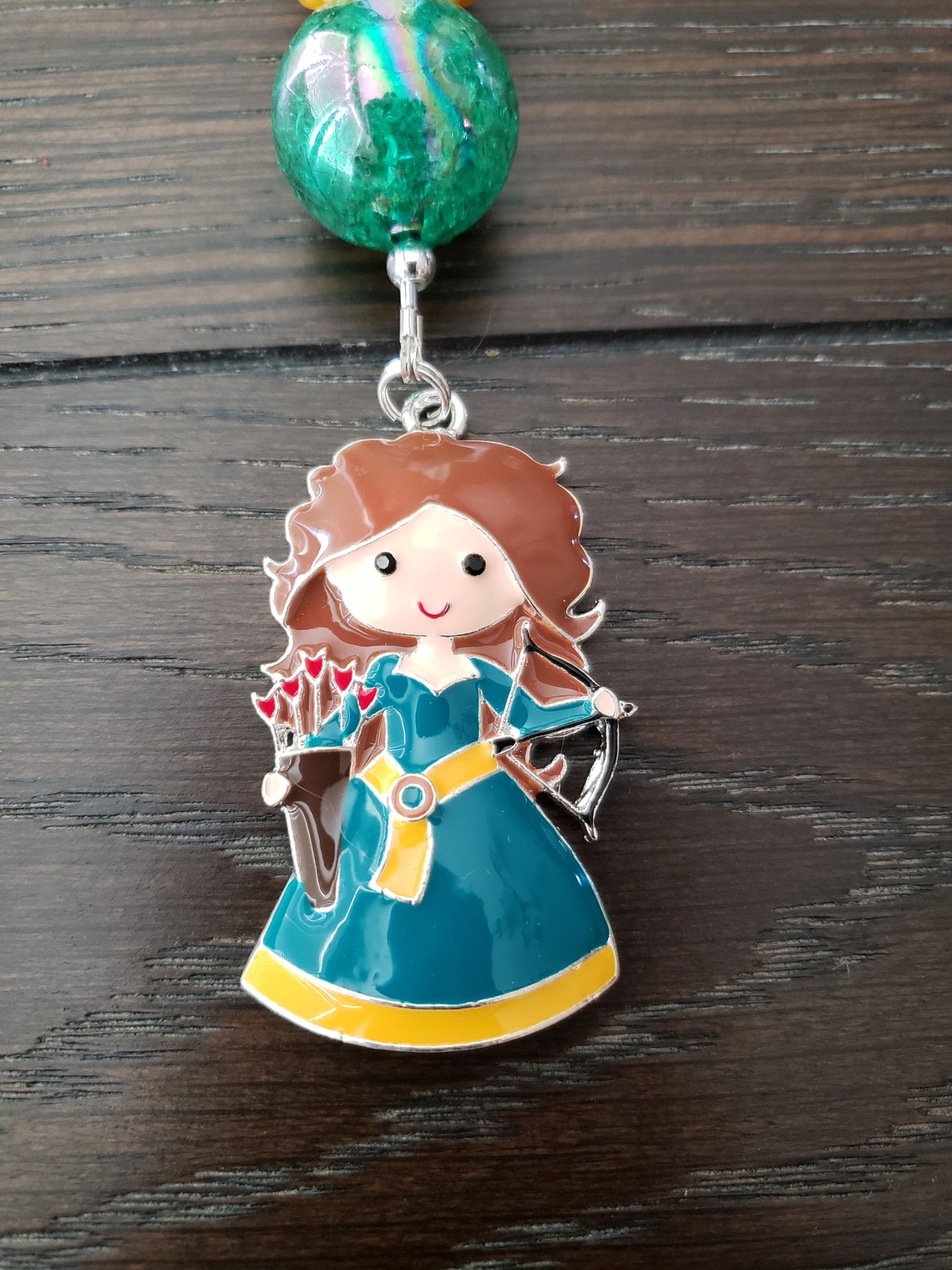 Brave's Princess Merida Inspired Chunky Bubblegum Bead Key Chain / Back ...