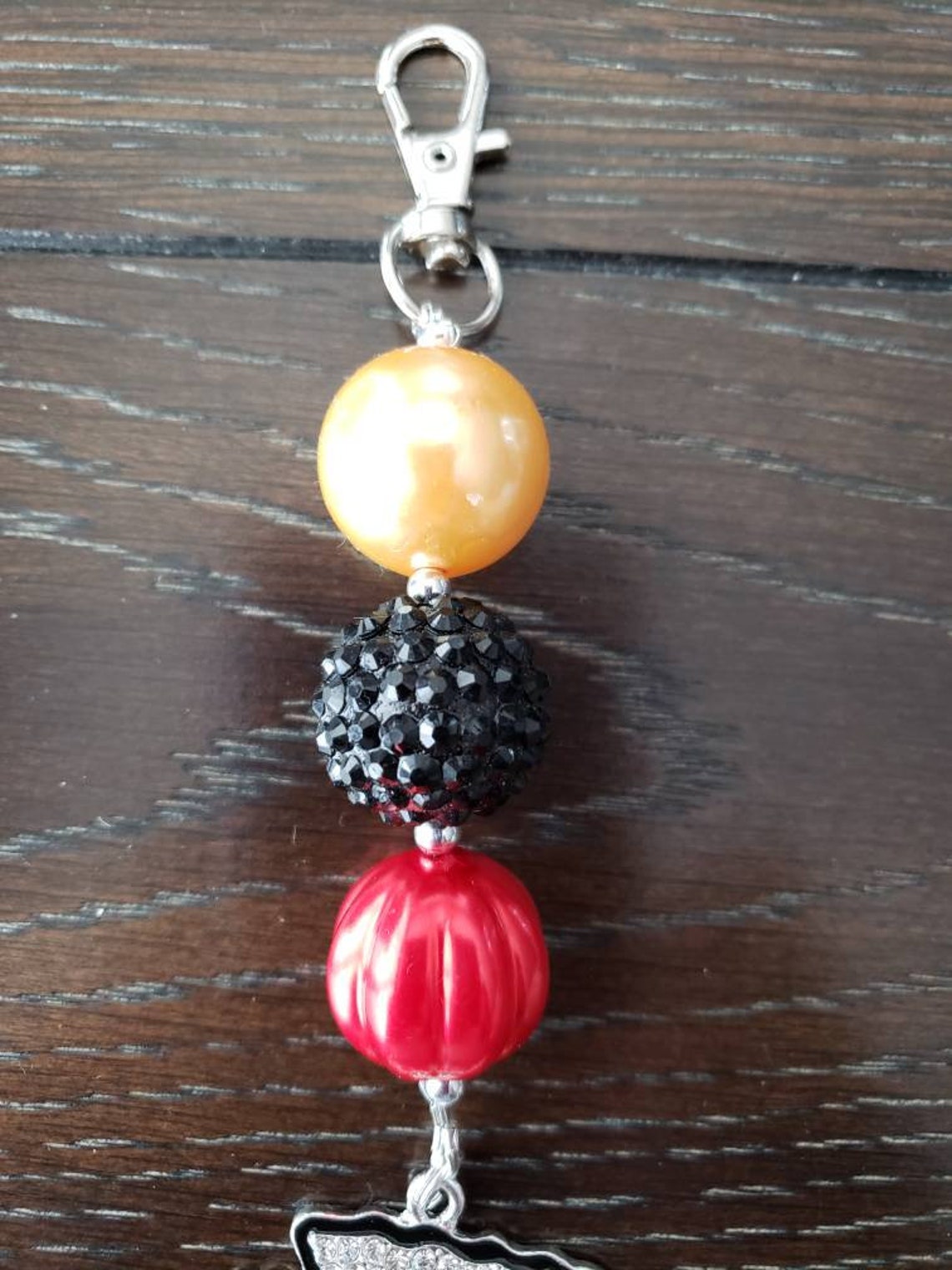 Kansas City Chiefs Inspired Key Chain / Zipper Charm / Backpack Bling ...