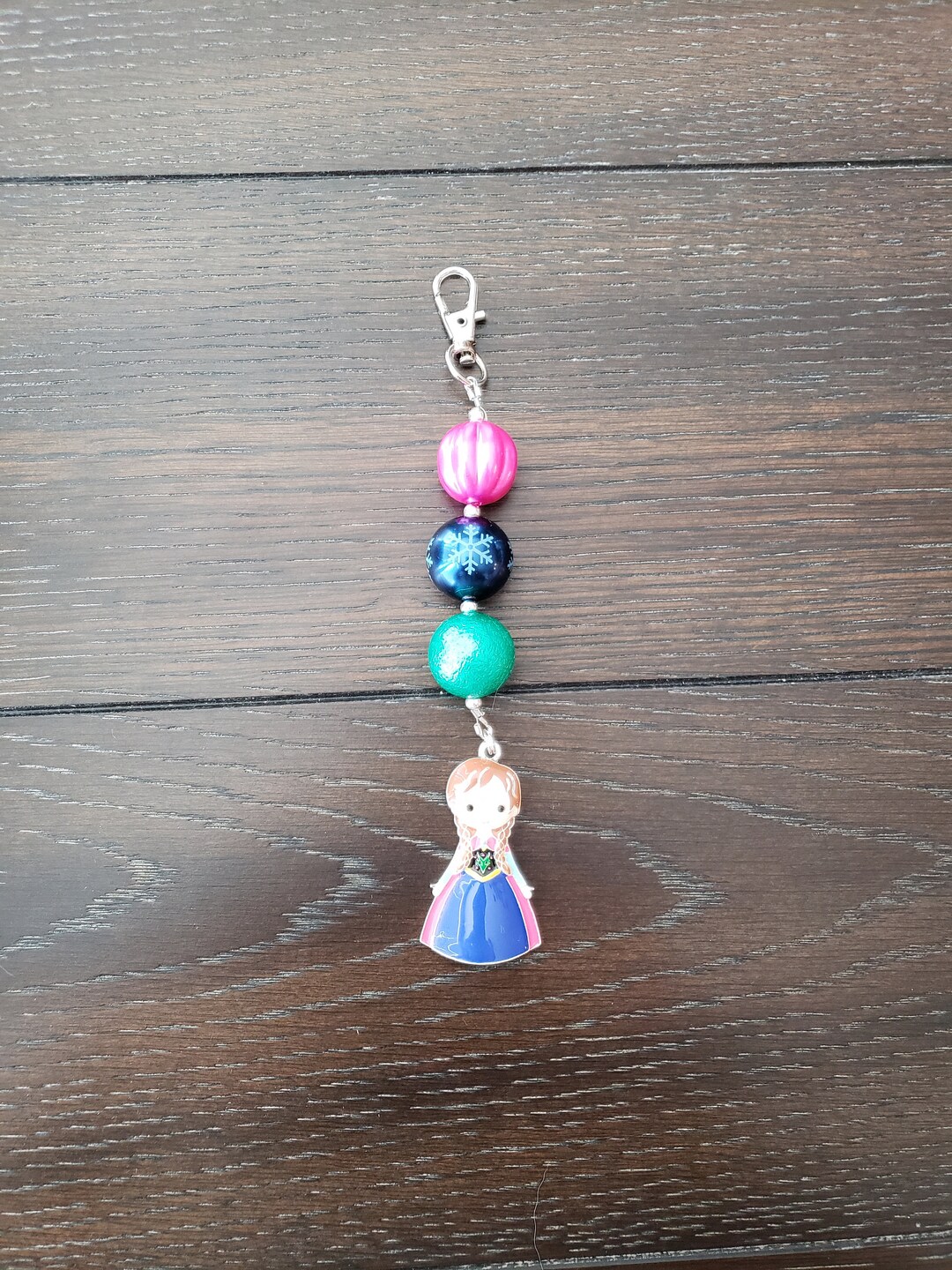 Frozen's Princess Anna Inspired Chunky Bubblegum Bead Key Chain / Back ...