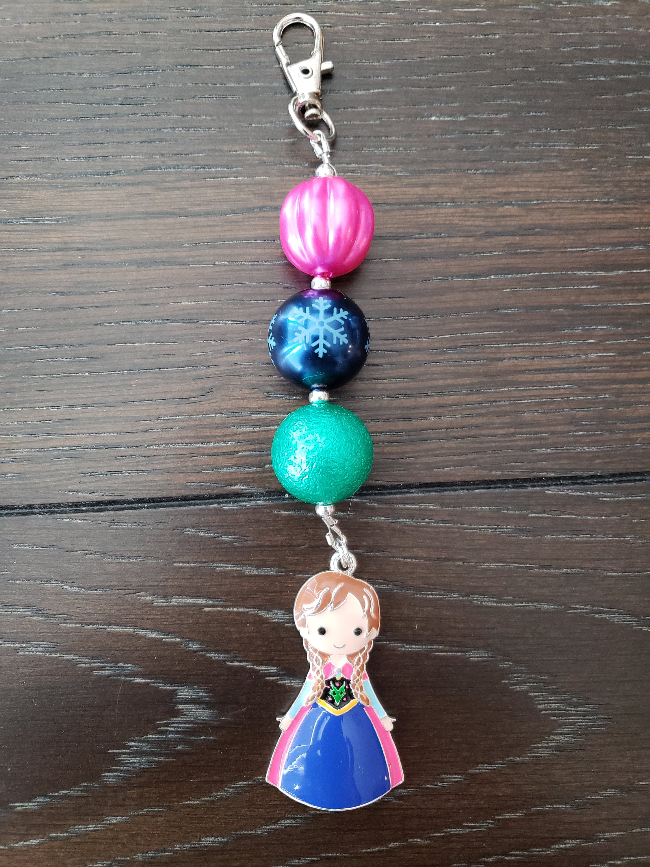 Frozen's Princess Anna Inspired Chunky Bubblegum Bead Key Chain / Back ...