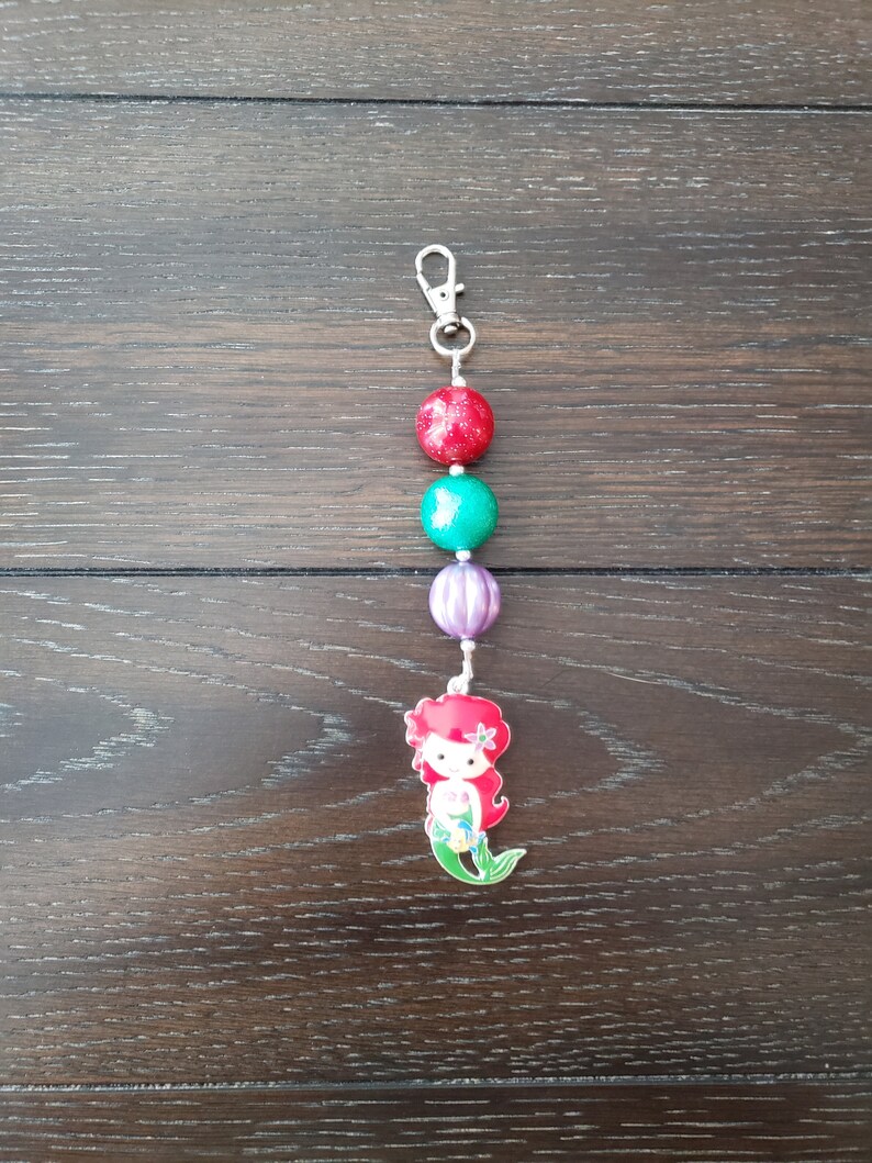 Little Mermaid Ariel Inspired Key Chain / Zipper Charm/ Purse | Etsy