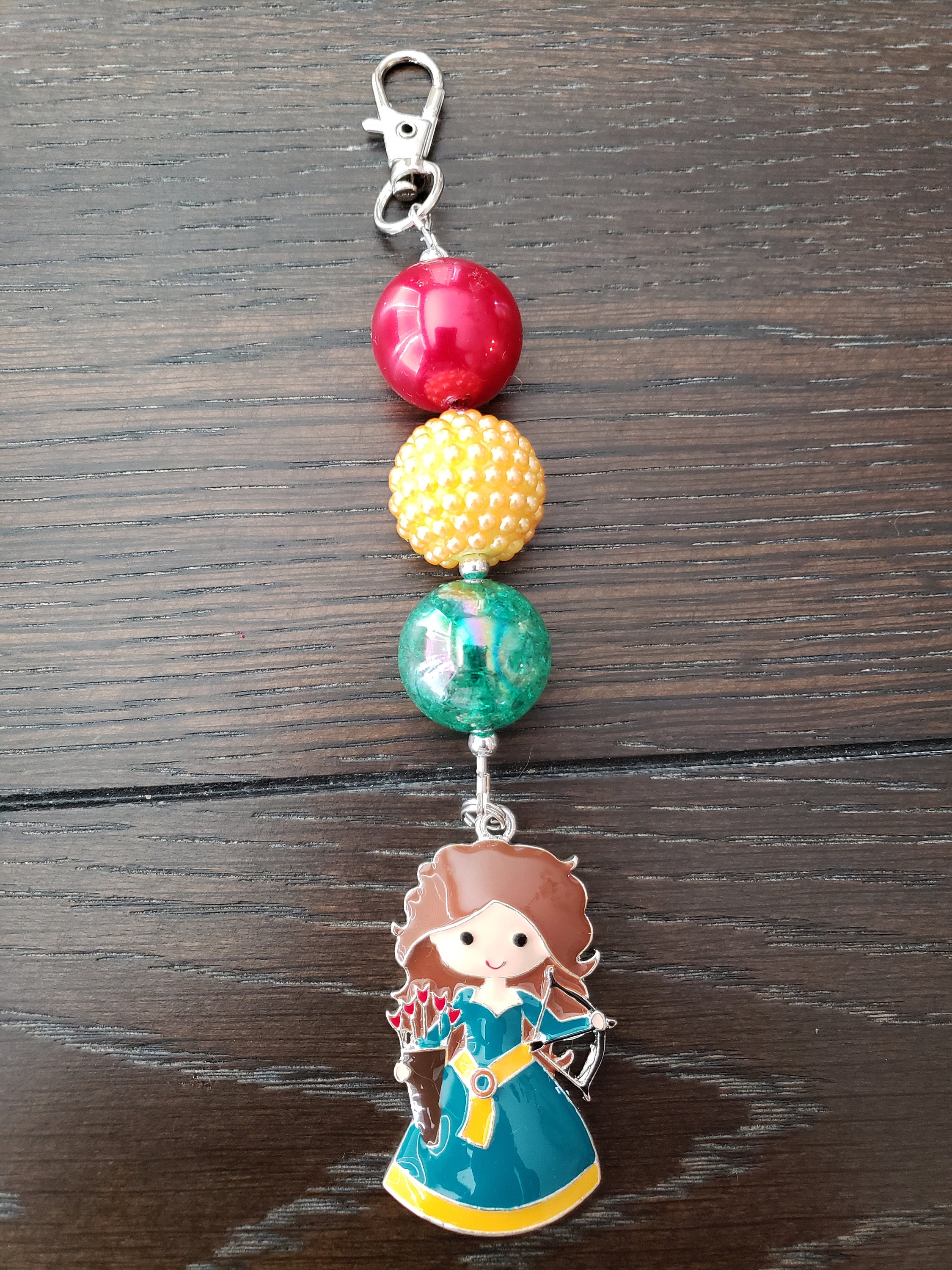 Brave's Princess Merida Inspired Chunky Bubblegum Bead Key - Etsy