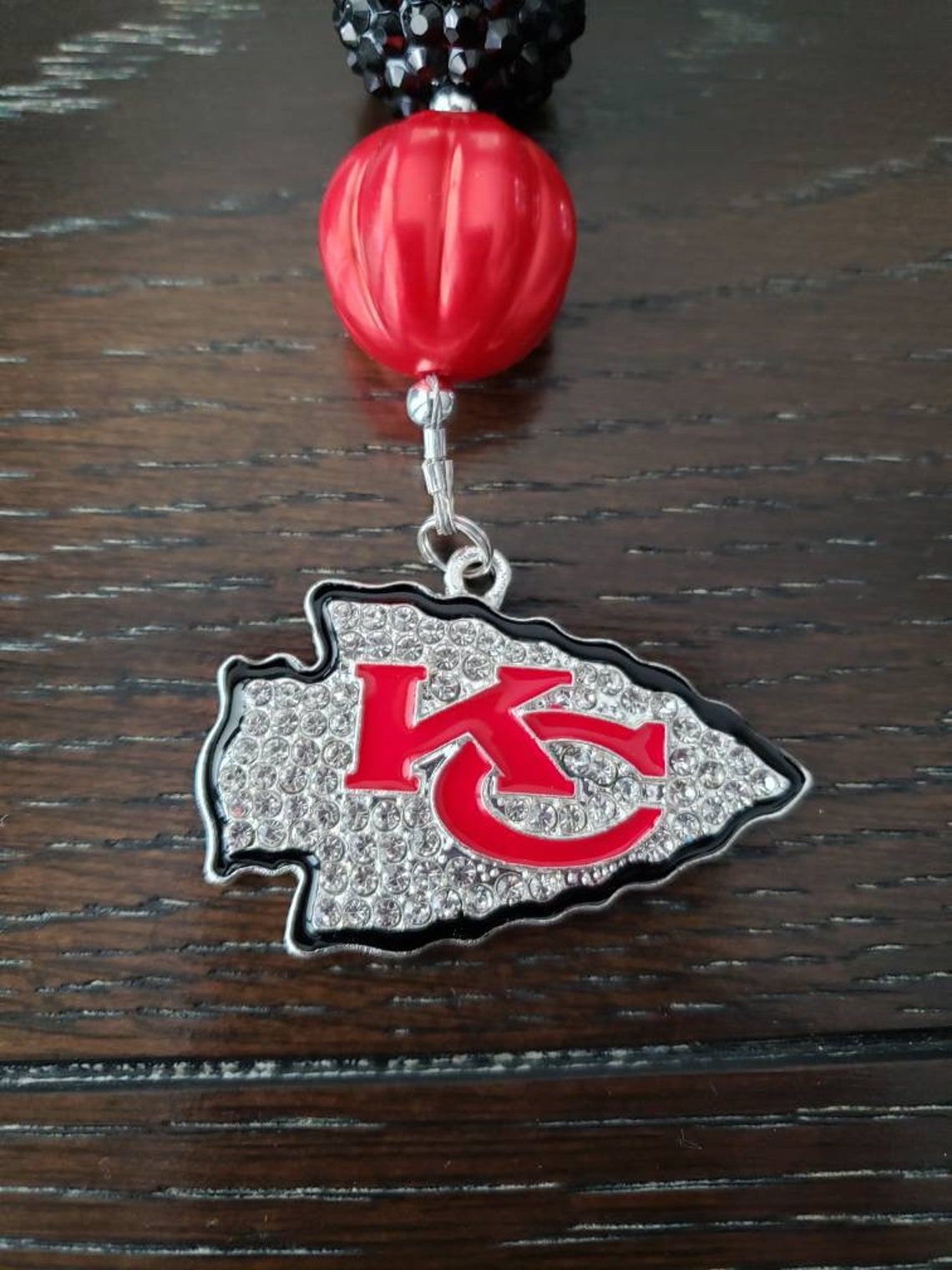 Kansas City Chiefs Inspired Key Chain / Zipper Charm / Backpack Bling ...