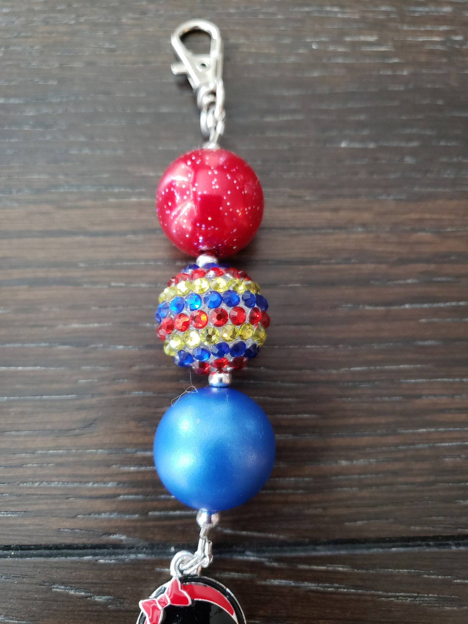Princess Snow White Inspired Chunky Bubblegum Bead Key Chain / Back ...