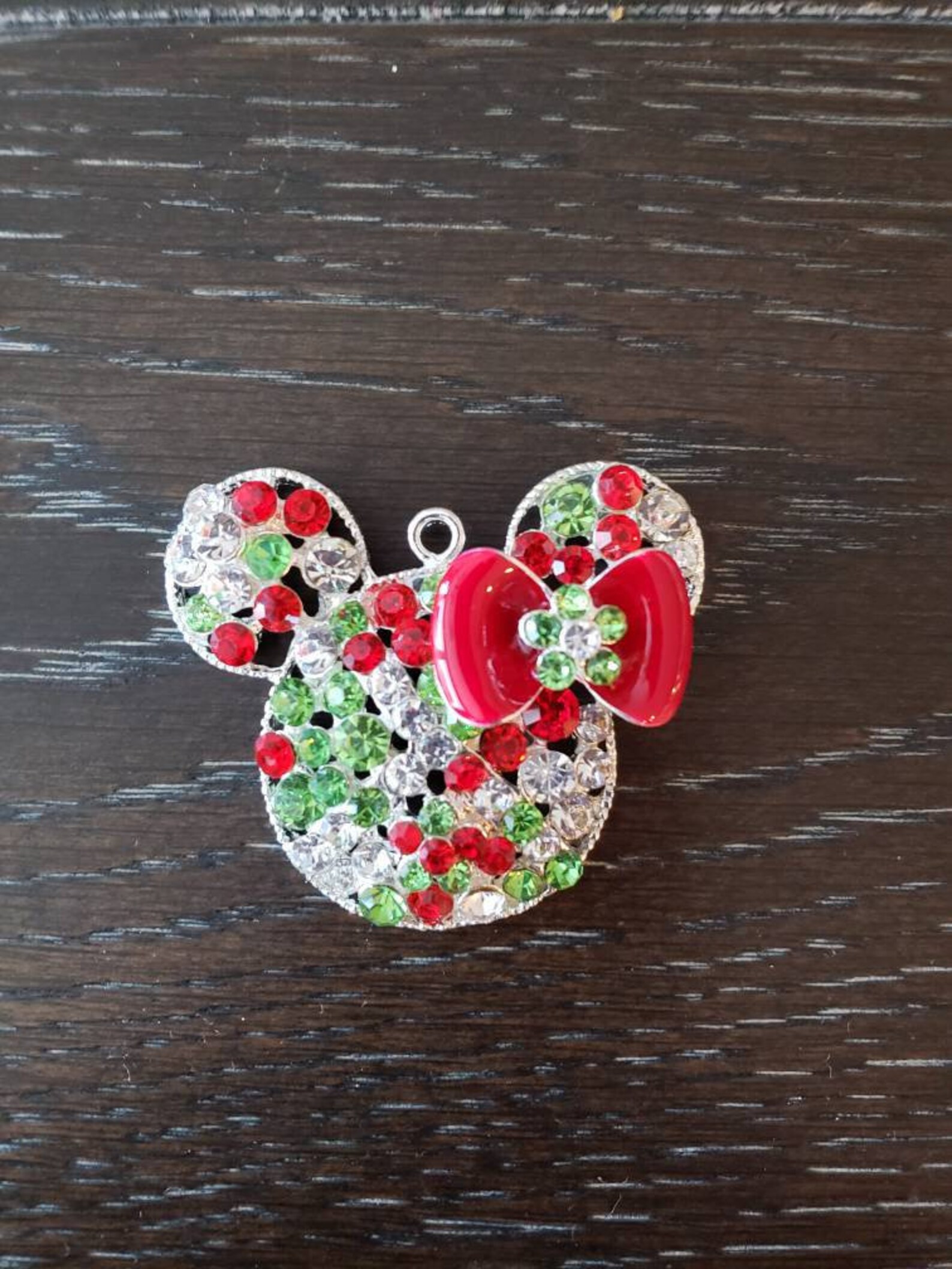 Rhinestone Minnie Mouse Inspired Pendant Chunky Bubblegum Bead - Etsy