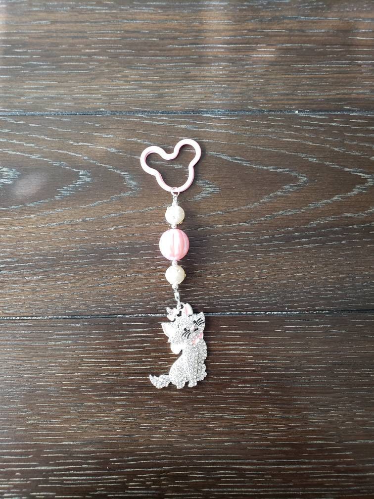 Rhinestone Aristocats Marie Inspired Keychain/ Purse Charm/ - Etsy