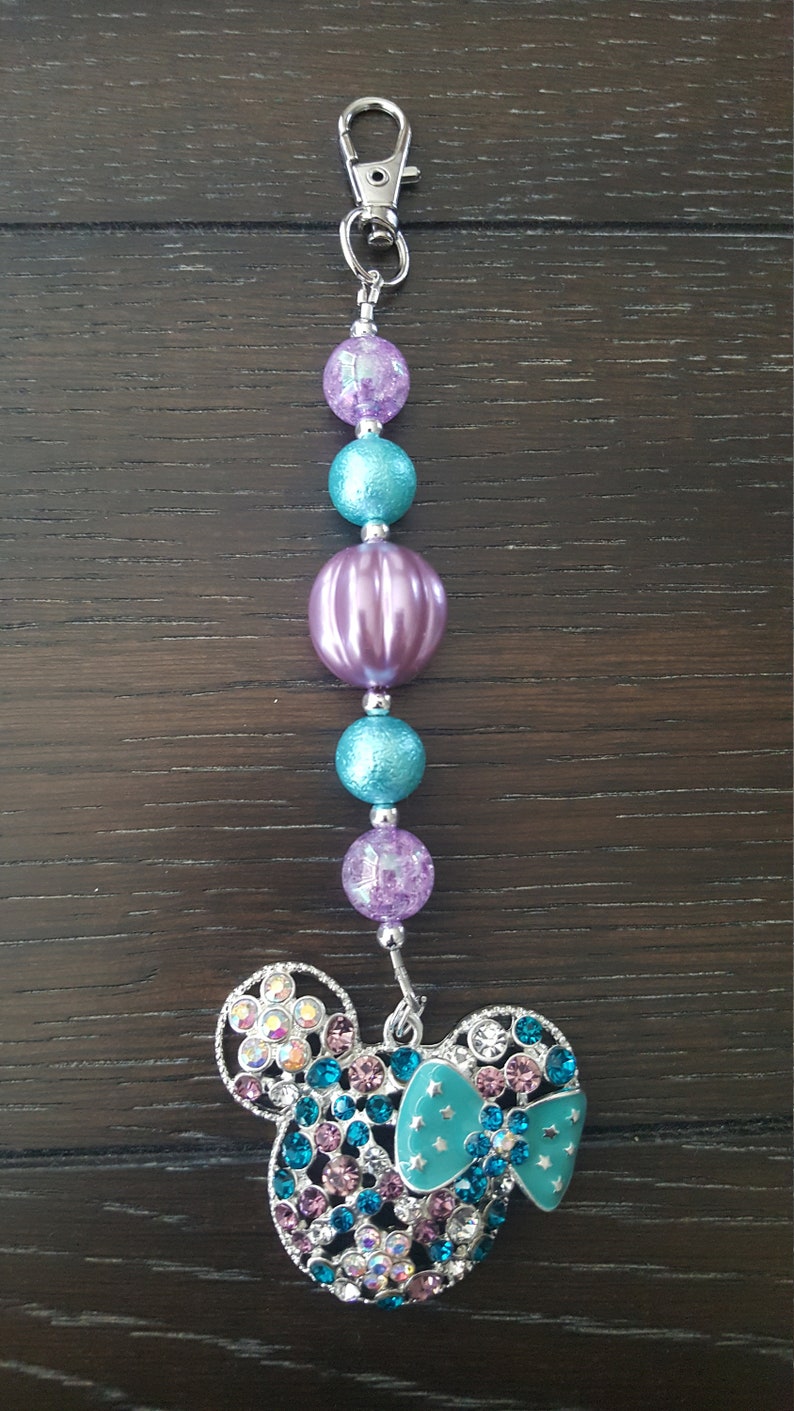 Minnie Mouse Inspired Key Chain / Zipper Charm / Backpack - Etsy