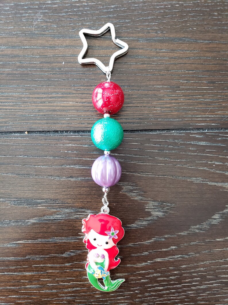 Little Mermaid Ariel Inspired Key Chain / Zipper Charm/ Purse | Etsy