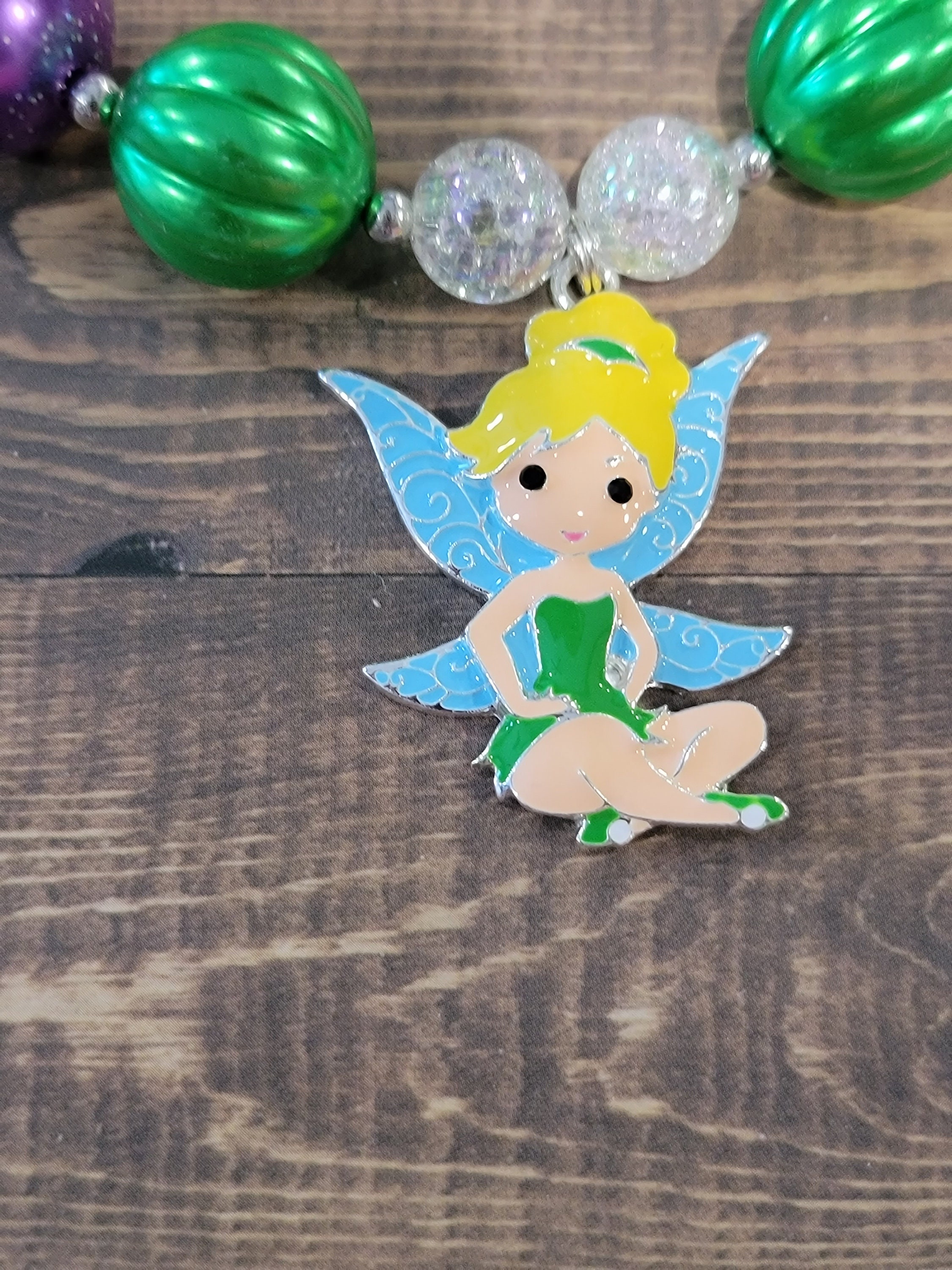 Peter Pan's Fairy Tinkerbell Inspired Bubblegum Chunky Bead Necklace ...