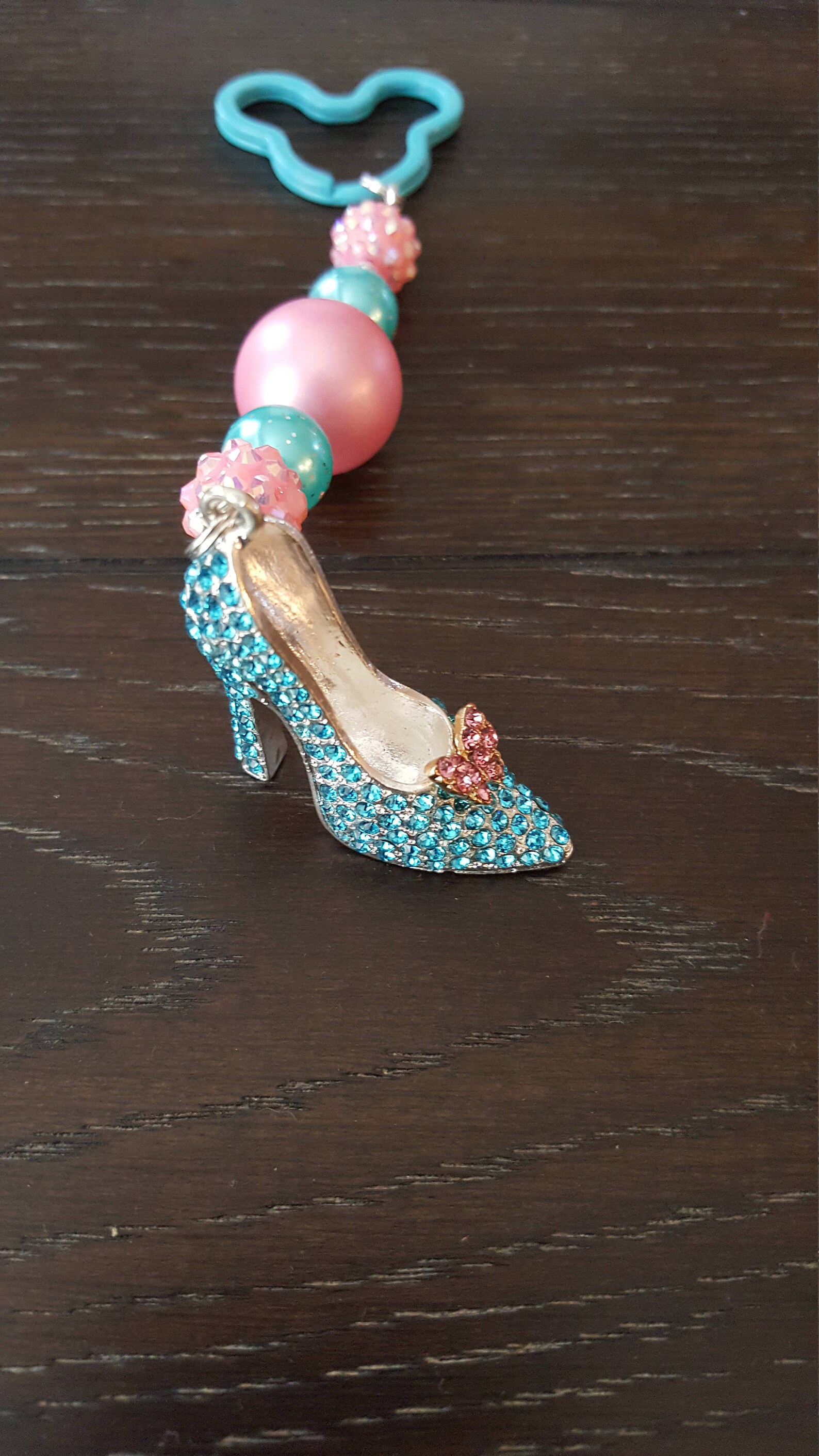 Cinderella Slipper Inspired Bling Key Chain Backpack Bling - Etsy
