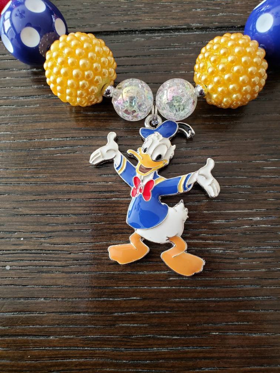 Donald Duck Inspired Chunky Bubblegum Bead Necklace & Bracelet - Etsy