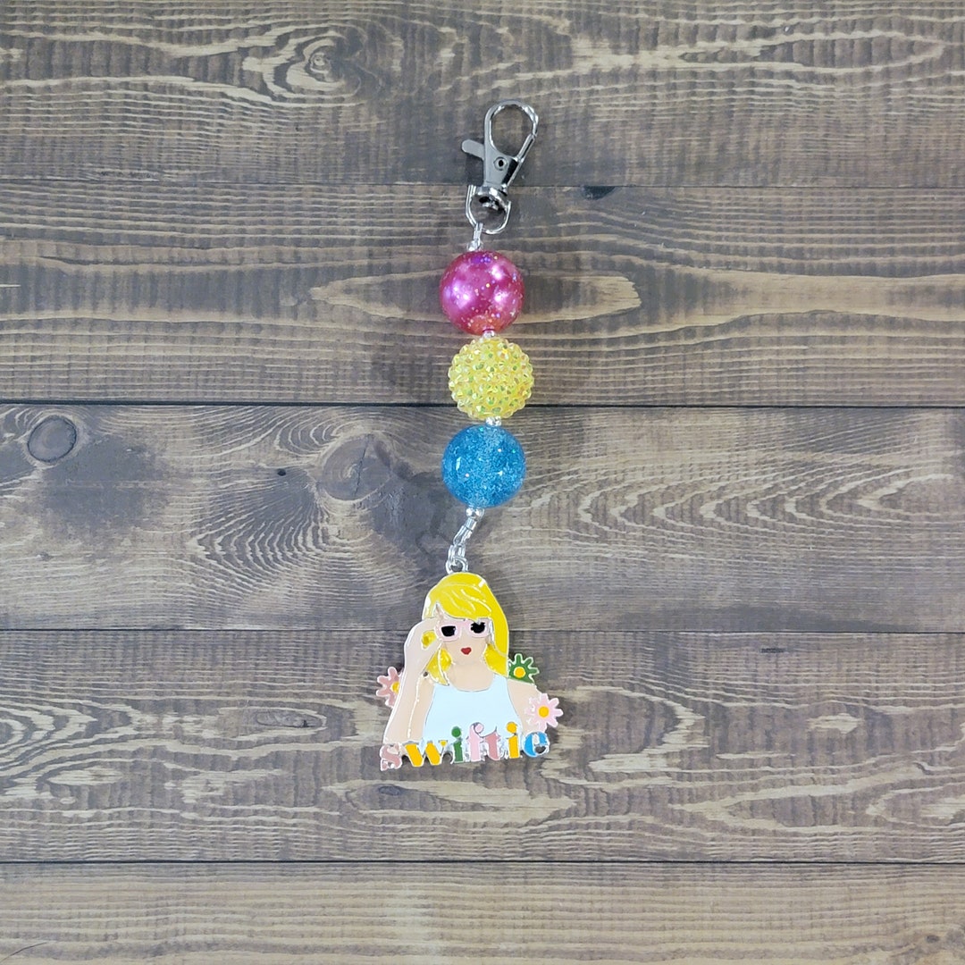 Taylor Swift Inspired Chunky Bubblegum Bead Key Chain / Back Pack Charm ...