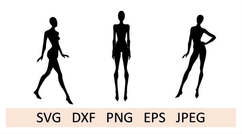 Female Silhouette Figure SVG DXF PNG Cricut Design Bundle W/ - Etsy UK