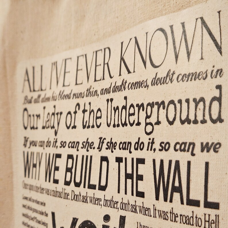 Hadestown Quotes and Lyrics Tote/shopper Bag - Natural Canvas - Etsy