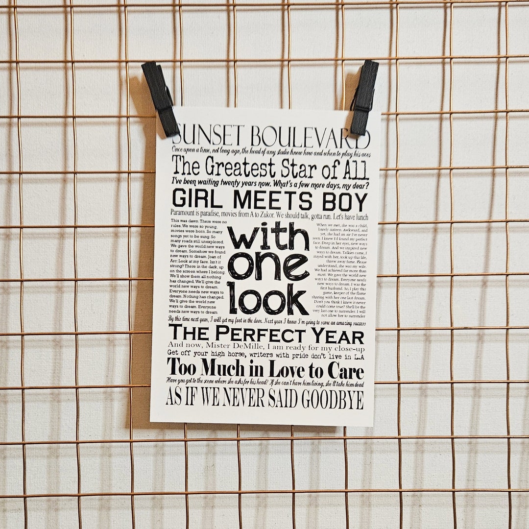 Sunset Boulevard Quotes and Lyrics Postcard Print - Etsy