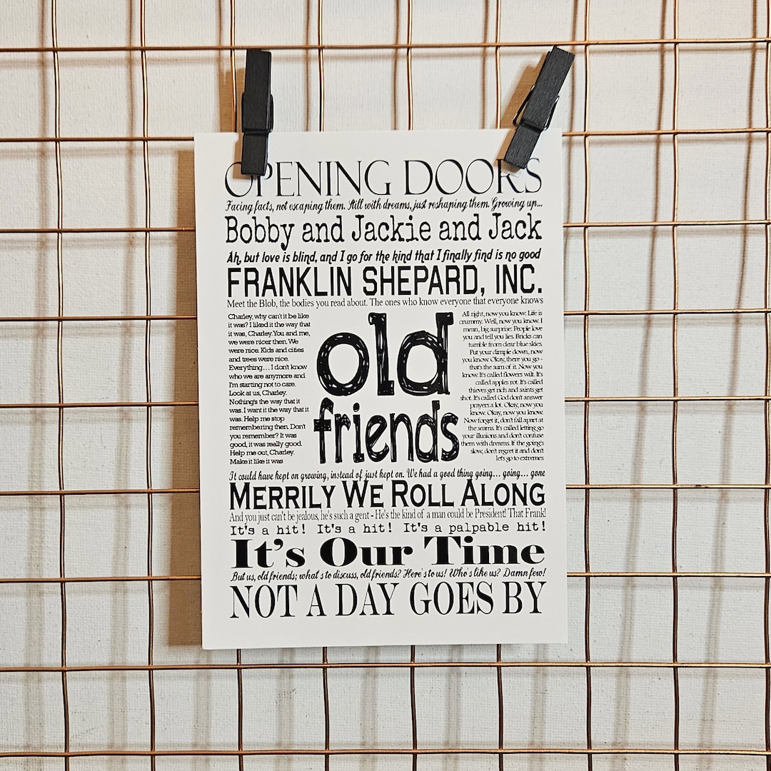 Merrily We Roll Along Quotes and Lyrics Postcard Print - Etsy