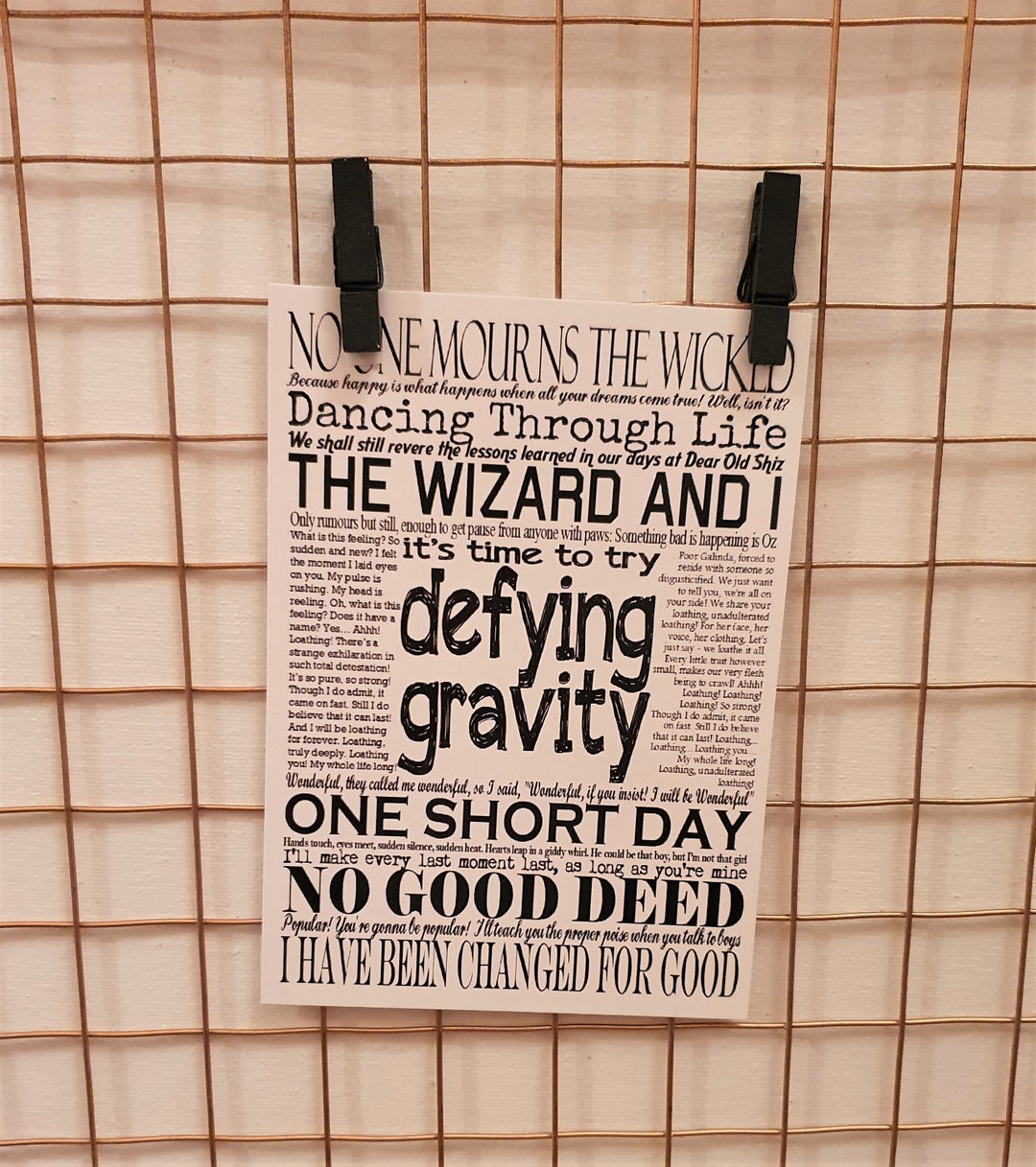 Wicked Quotes and Lyrics Postcard Print - Etsy UK