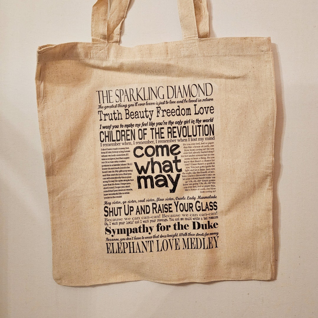 Moulin Rouge Quotes and Lyrics Tote/shopper Bag - Natural Canvas - Etsy