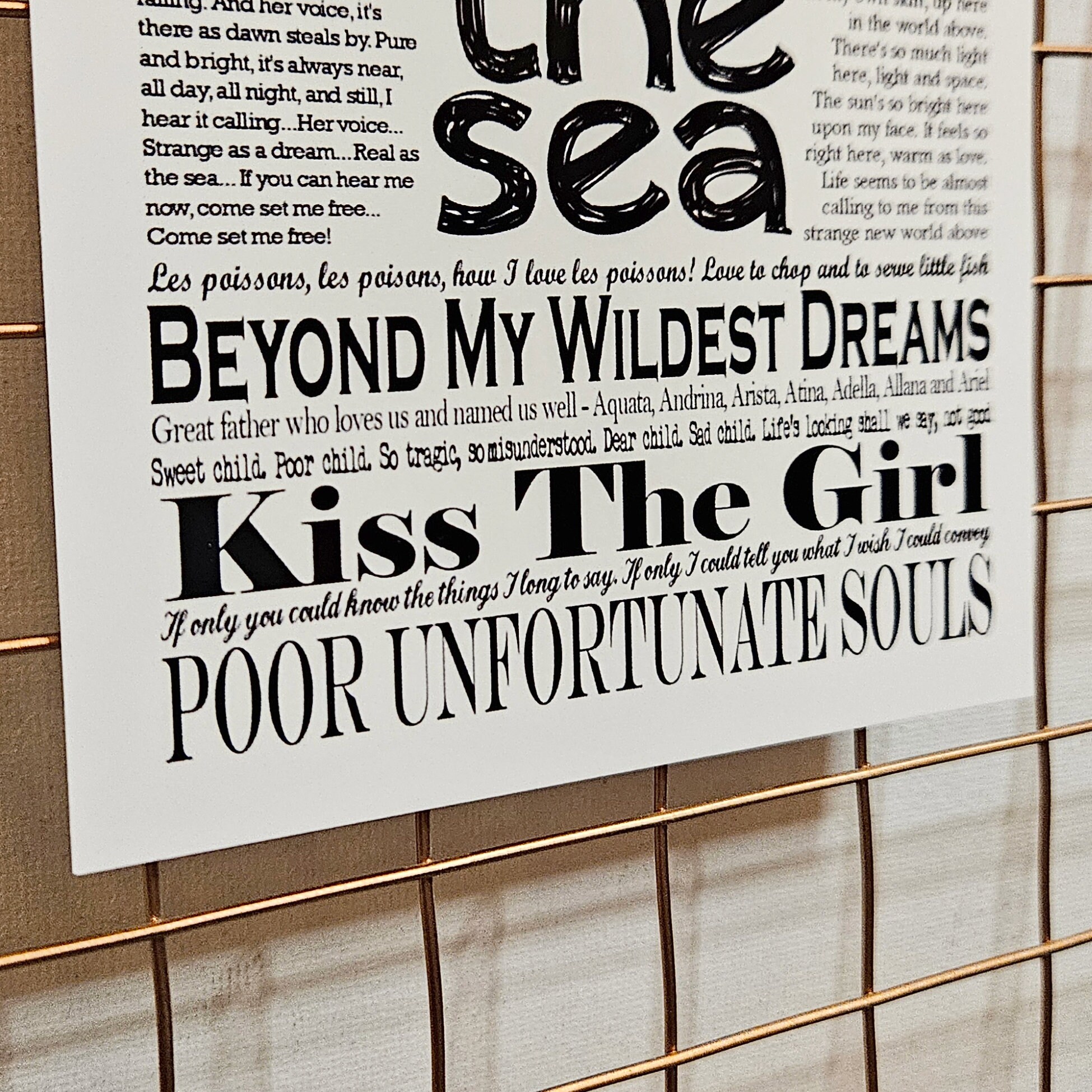 The Little Mermaid Quotes and Lyrics Postcard Print - Etsy