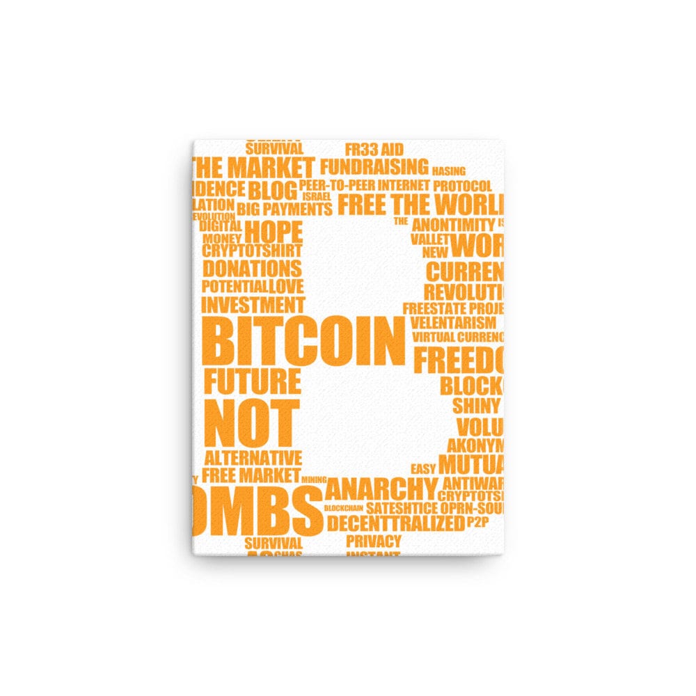 Bitcoin Original BTC Logo Bitcoin Not Bombs Canvas - Etsy Australia