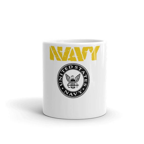 U.S. Navy Mug Original Navy Logo Gift Mug | Etsy