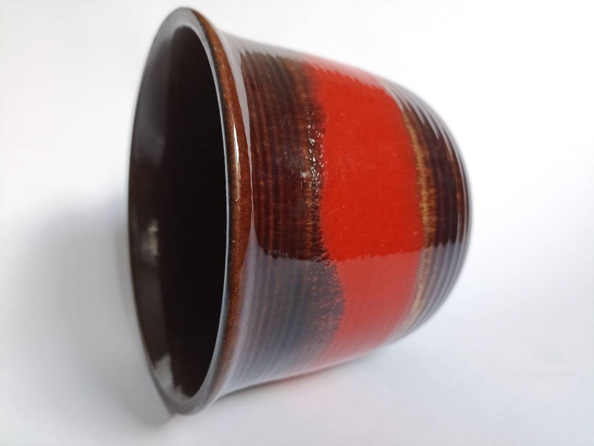 Ceramic Planter/flower Pot by Scheurich 807-14brown Red - Etsy