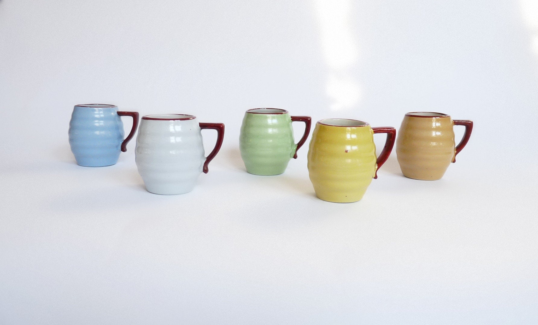 Set of Porcelain Miniature Barrel Cups 45 Ml Germany Vintage - Etsy