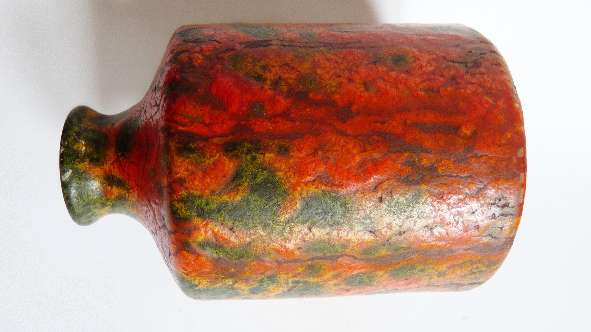 Ruscha Keramik 811/1 Fat Lava Vase Vulcano Dekor West German | Etsy