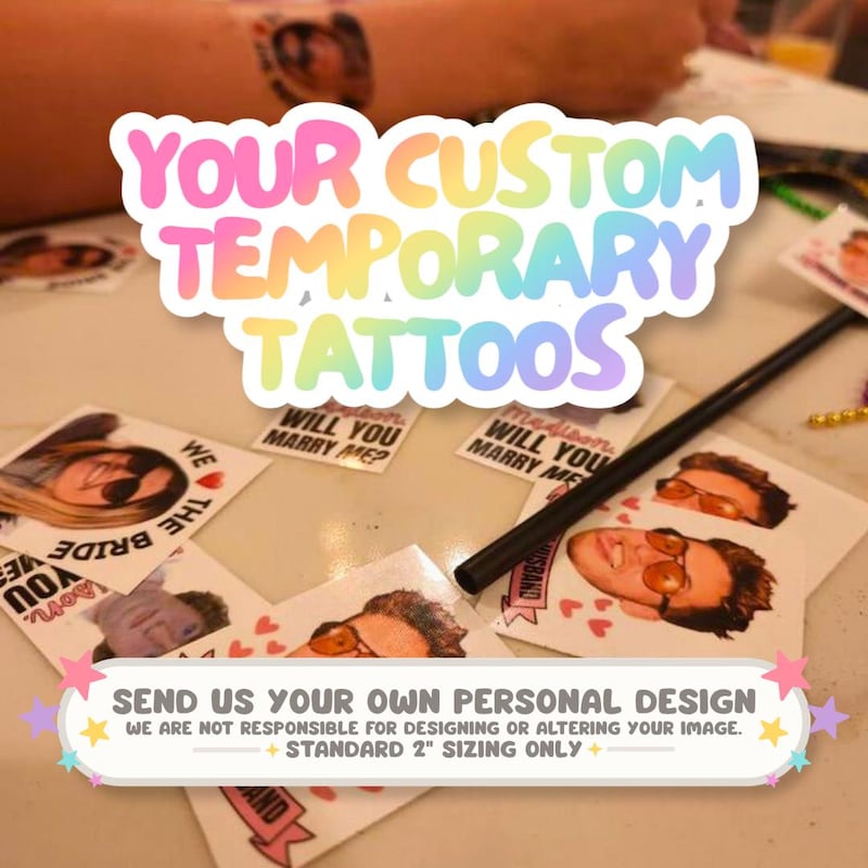 Custom Temporary Tattoos - Etsy