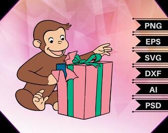 Curious george svg | Etsy