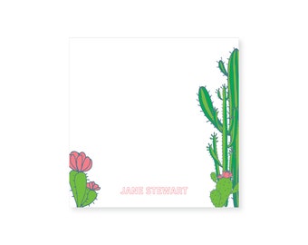 Personalized Notepad CACTUS . Note Pad . Watercolor - Etsy