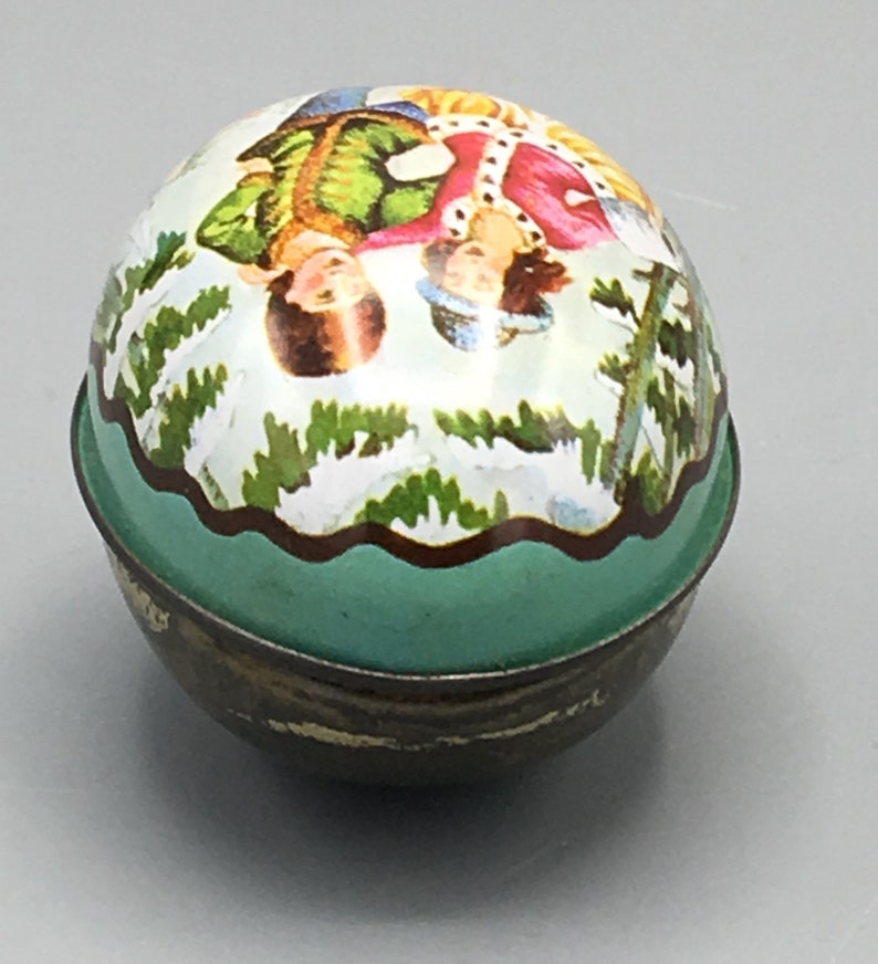 Tin Litho Easter Egg Ian Logan Design Egg Boy and Girl Ice - Etsy