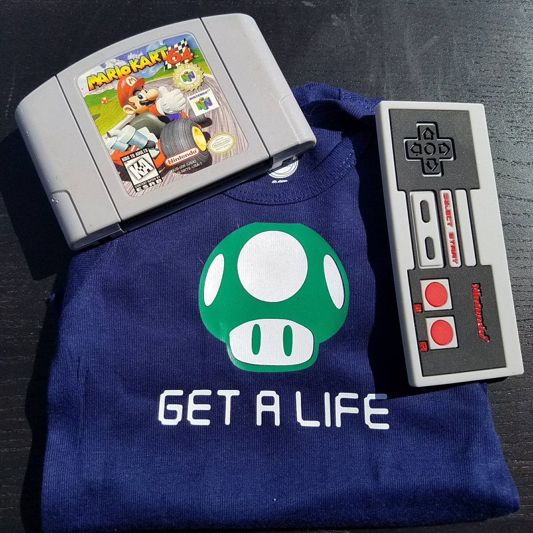 Get A Life-mario Parody Custom Shirts,custom Mario Shirt,custom ...