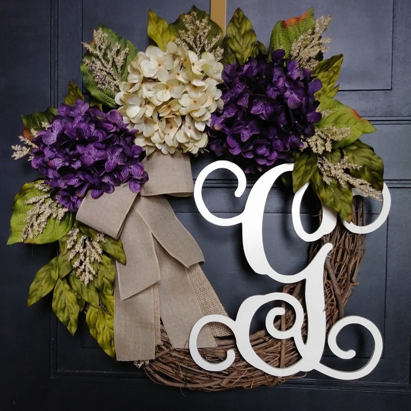 Initial Wreath - Etsy