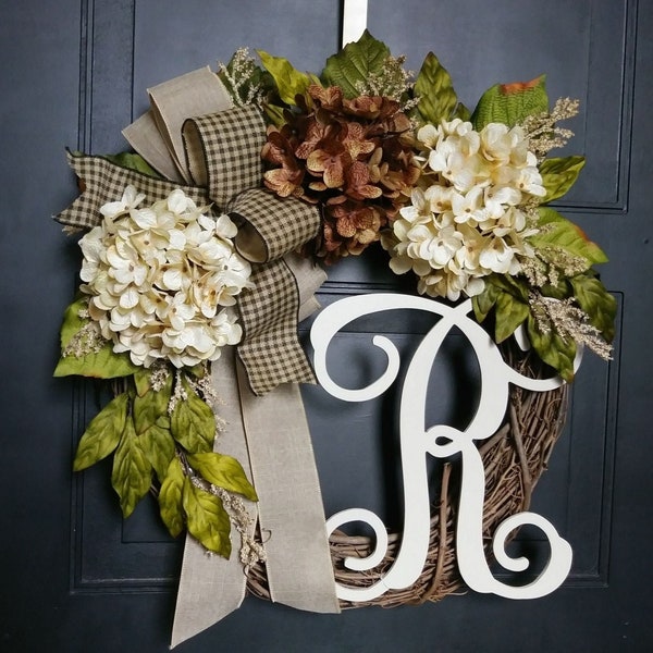 Initial Wreath - Etsy