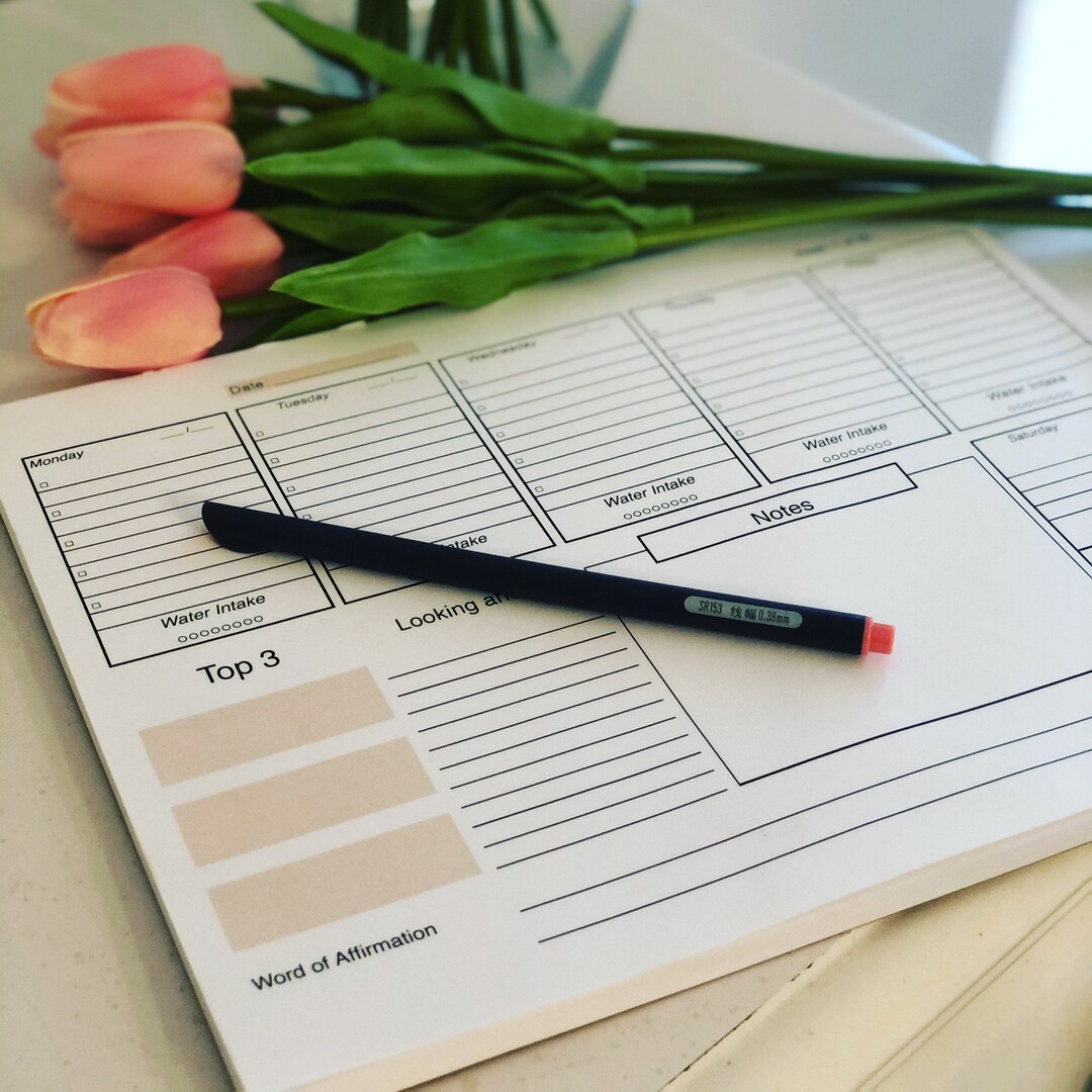 Weekly Planner 52 Pages Desk Notepad Goal Tracker - Etsy