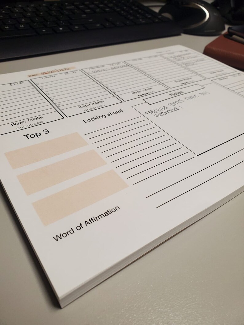 Weekly Planner 52 Pages Desk Notepad Goal Tracker - Etsy