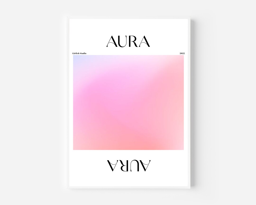 Original Divine Aura Poster Wall Art Print Gradient, Aura Angel Energy ...