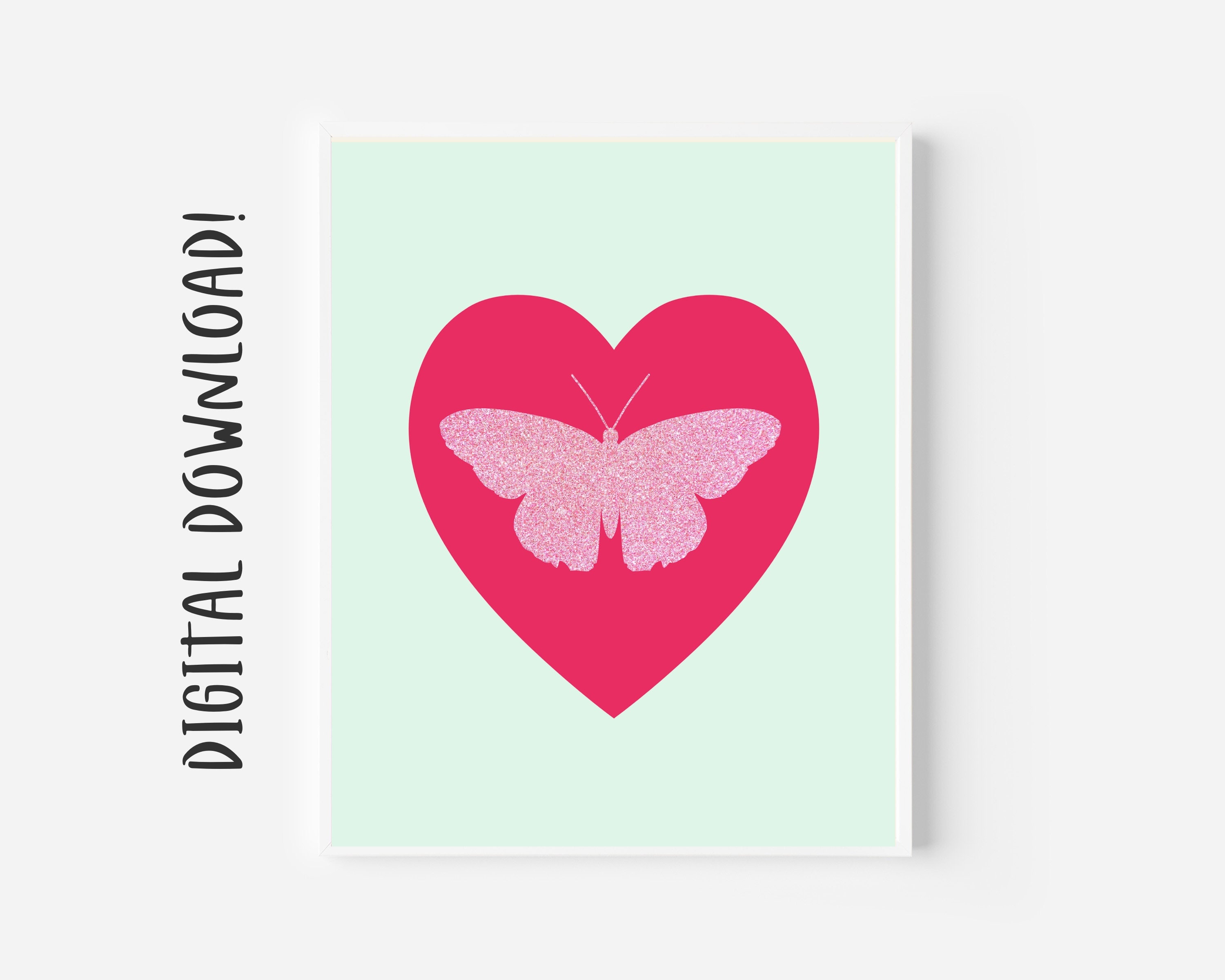 Pink Butterfly Painting, Butterfly Wall Decor, Butterfly Art Print ...