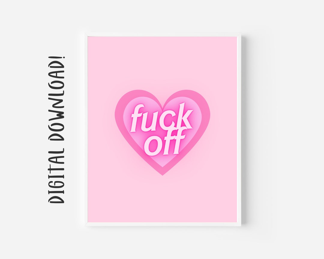 F off Printable Wall Art Digital Download Baddie Eclectic Wall Decor - Etsy