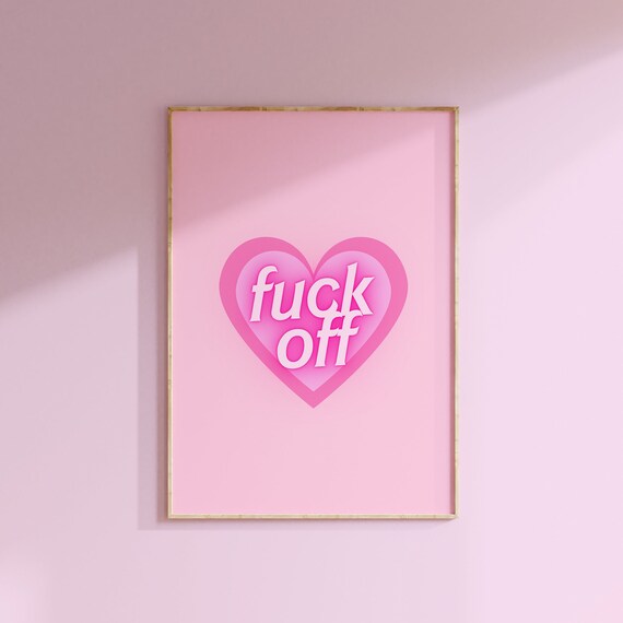 F off Printable Wall Art Digital Download Baddie | Etsy