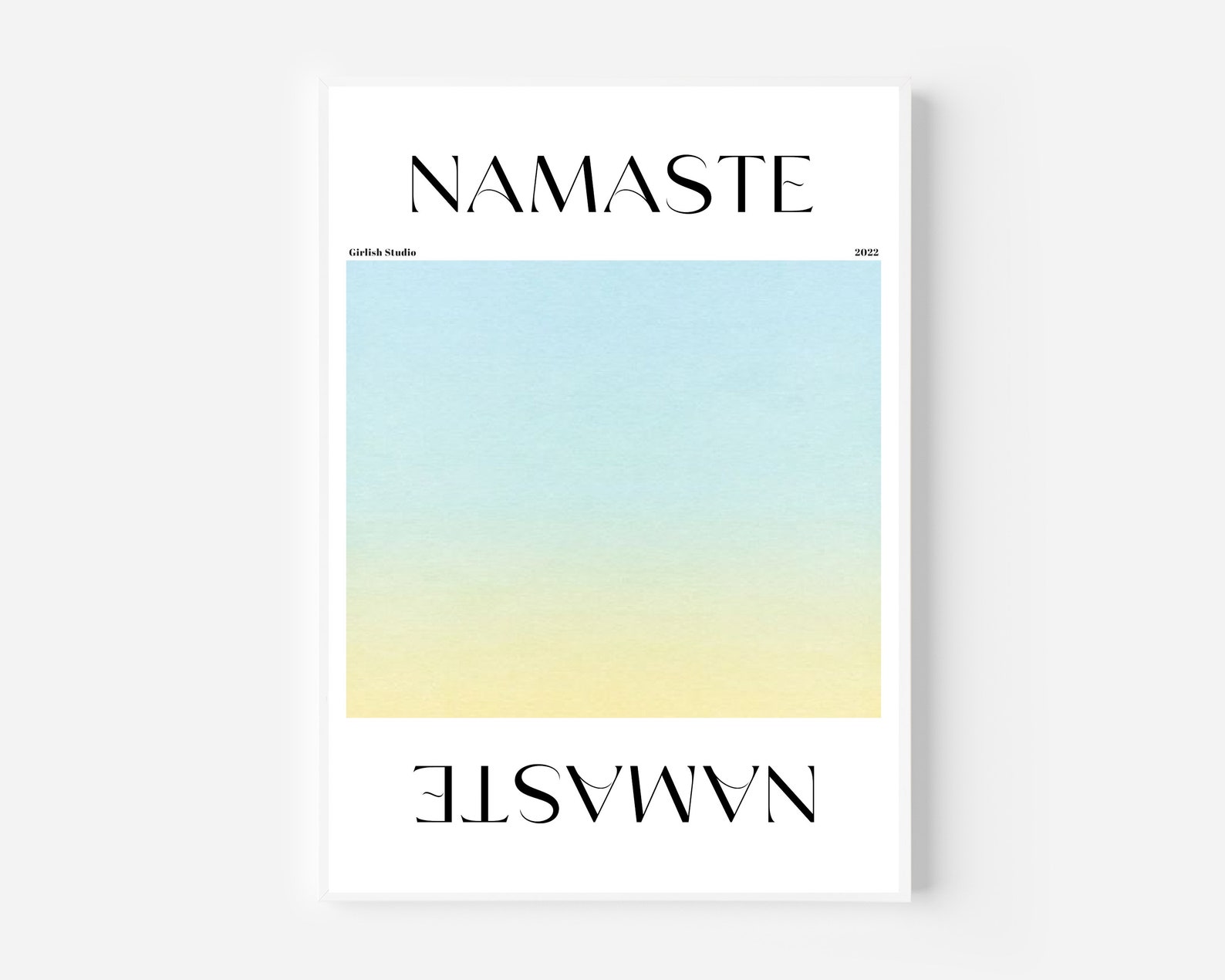 Namaste Aura Gradient Trendy Spiritual Energy Wall Poster Set, Angel ...