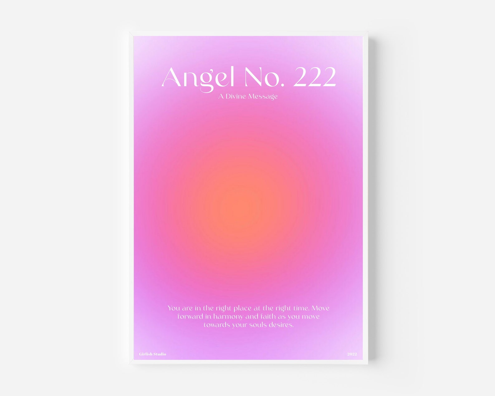 Original Aura Angel Numbers Poster Wall Art Print Gradient - Etsy