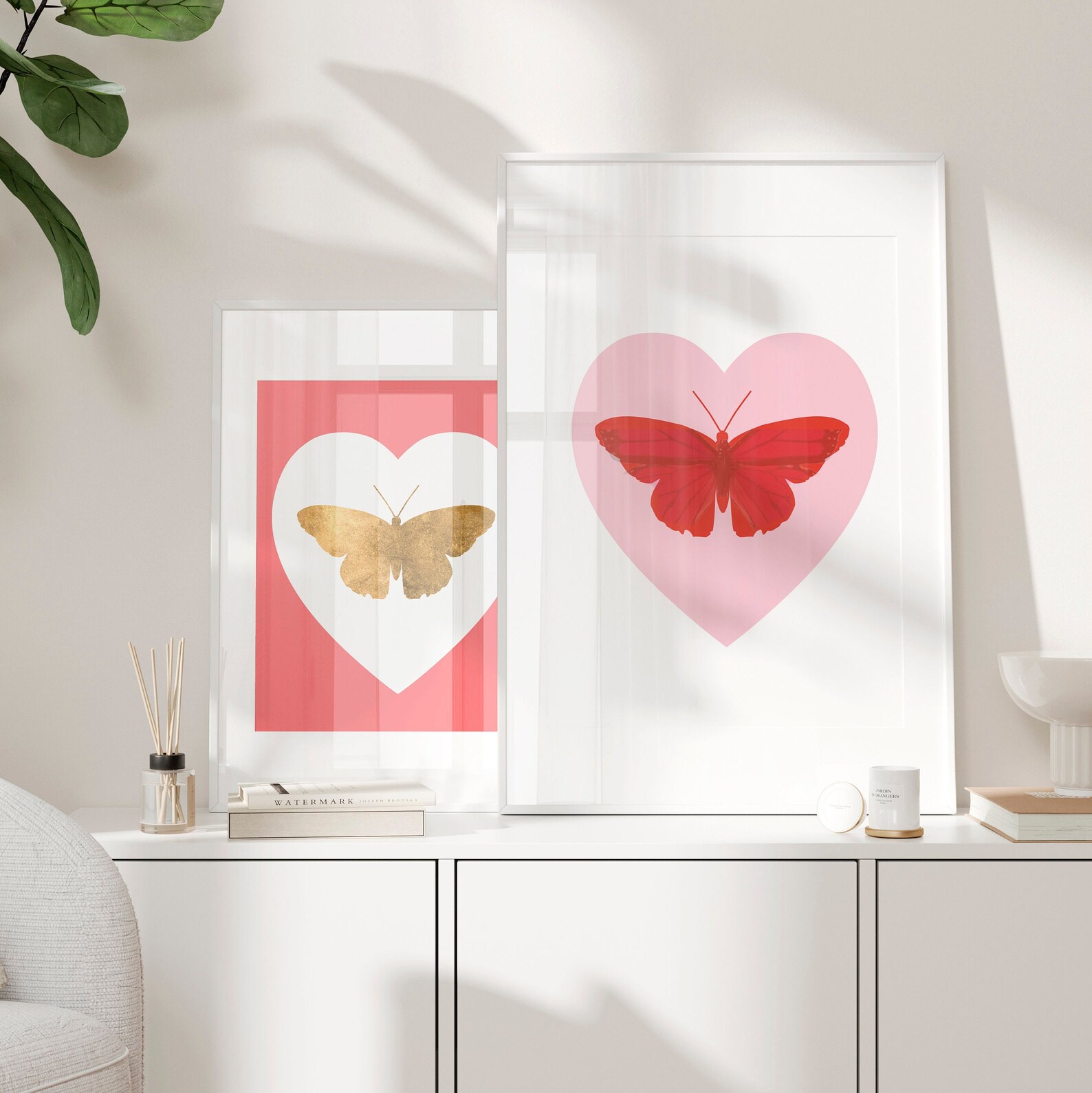 Pink Butterfly Painting Butterfly Wall Decor Butterfly Art - Etsy